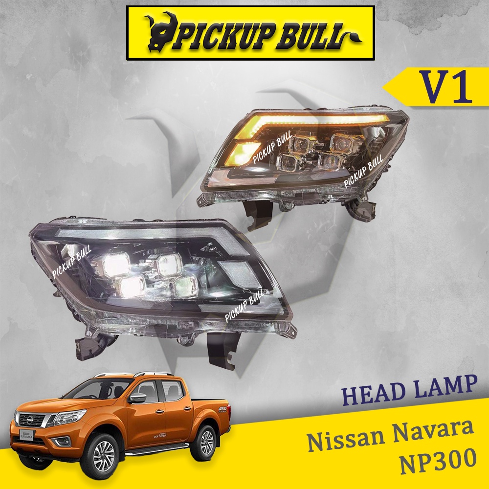Nissan Navara NP300 Head Lamp 2016-2020 High Spec Low Spec Pro4x design ...