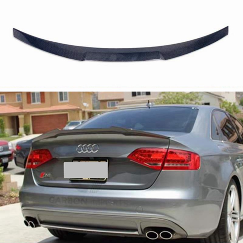 For Audi A4 S4 B8 Spoiler 2009 2010 2011 2012 Real Carbon Fiber / FRP ...