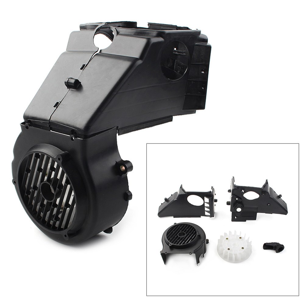 For GY6-Style 150cc Engine Complete Air Shroud Cooling Assembly w/Fan ...