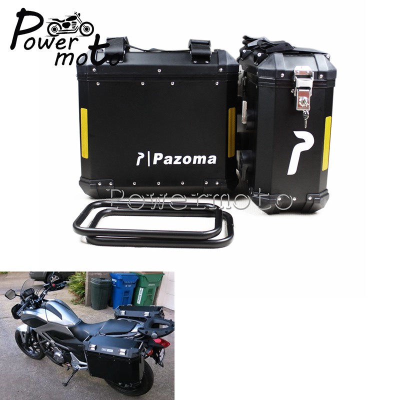 Universal Motorcycle Black Side Box Side Case Saddle Bag Pannier Cargo ...
