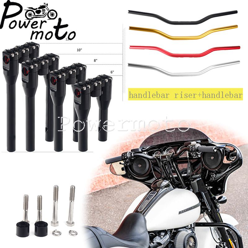 Motorcycle 6";-12"; T-bar Handlebar Riser Modified Handle Bar Gauge ...