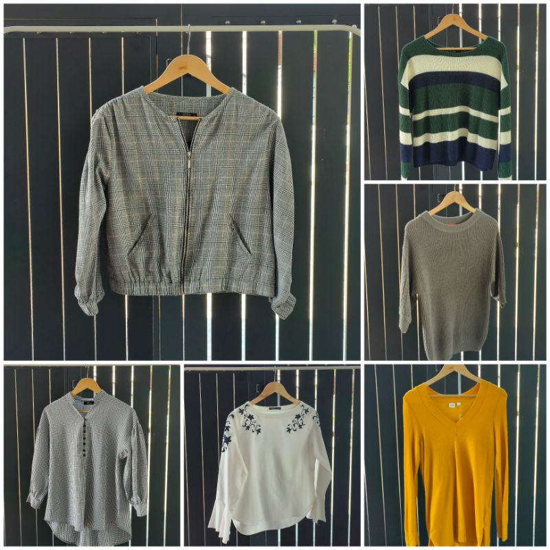 BAJU PRELOVED PADINI GAP KEMEJA BLOUSE DRESS PEREMPUAN BUNDLE CANTIK ...