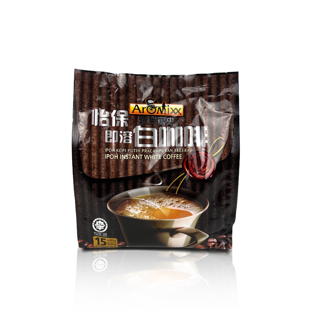 Aromixx Ipoh Instant White Coffee (40g x 15 Sachets), HALAL, Energy ...