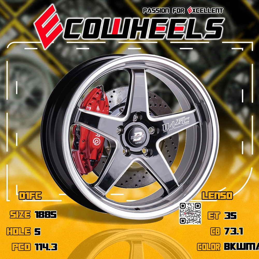 Original LENSO Wheels | PROJECT-D D1-FC 18 Inch 5H114.3 | Shopee Malaysia