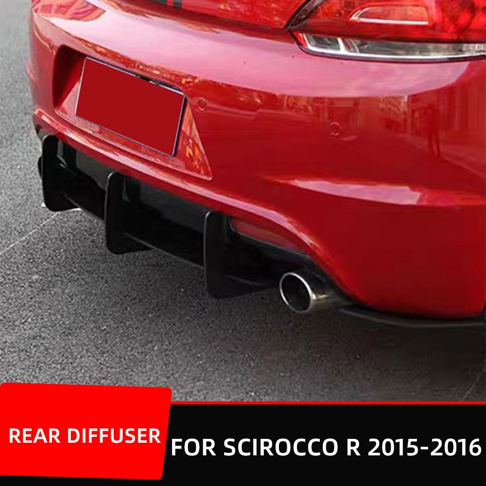 For Volkswagen VW Scirocco R 2015 2016 Rear Bumper Diffuser Lip Spoiler ...