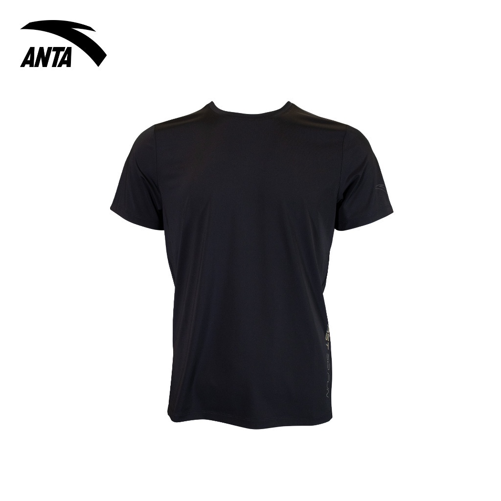 ANTA Men A-CHILL TOUCH Racing Training Short Sleeve Tee-Black | Shopee ...
