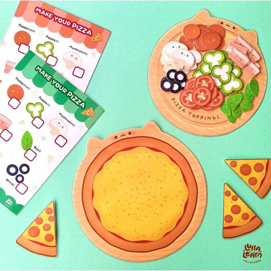 PDF] 037- Pizza Number Counting Activity Printable Montessori Toddler ...