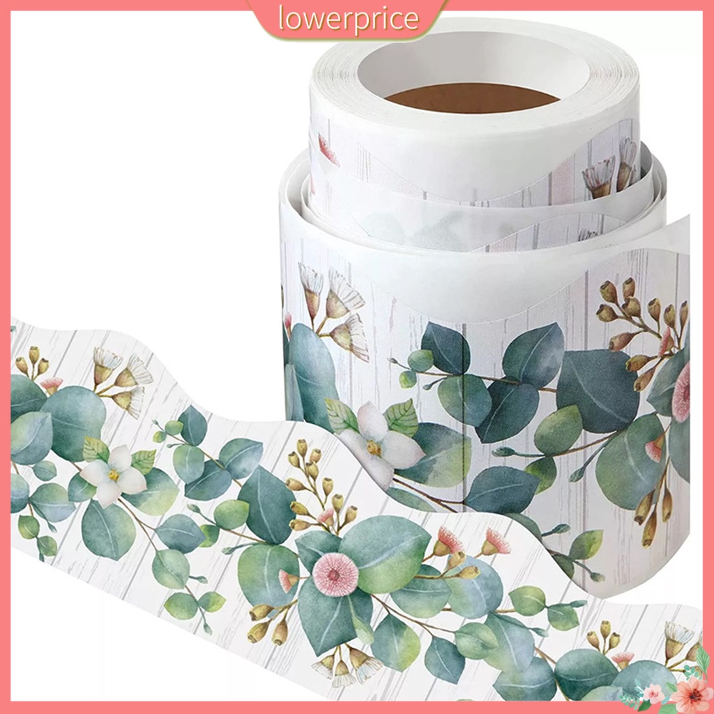 1 Roll 5 Meters Wall Sticker Waterproof Wave Edge Durable Eucalyptus ...