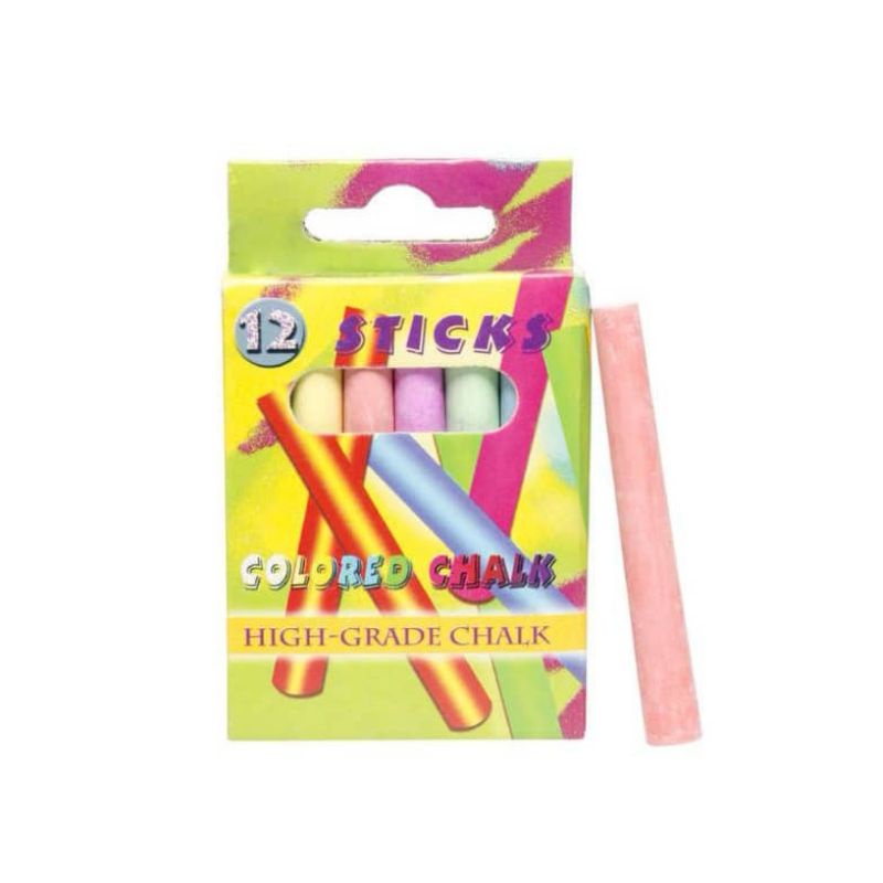 Chalk Kapur Tulis White Colour And Water Chalk / Colour 12pcs per Box ...