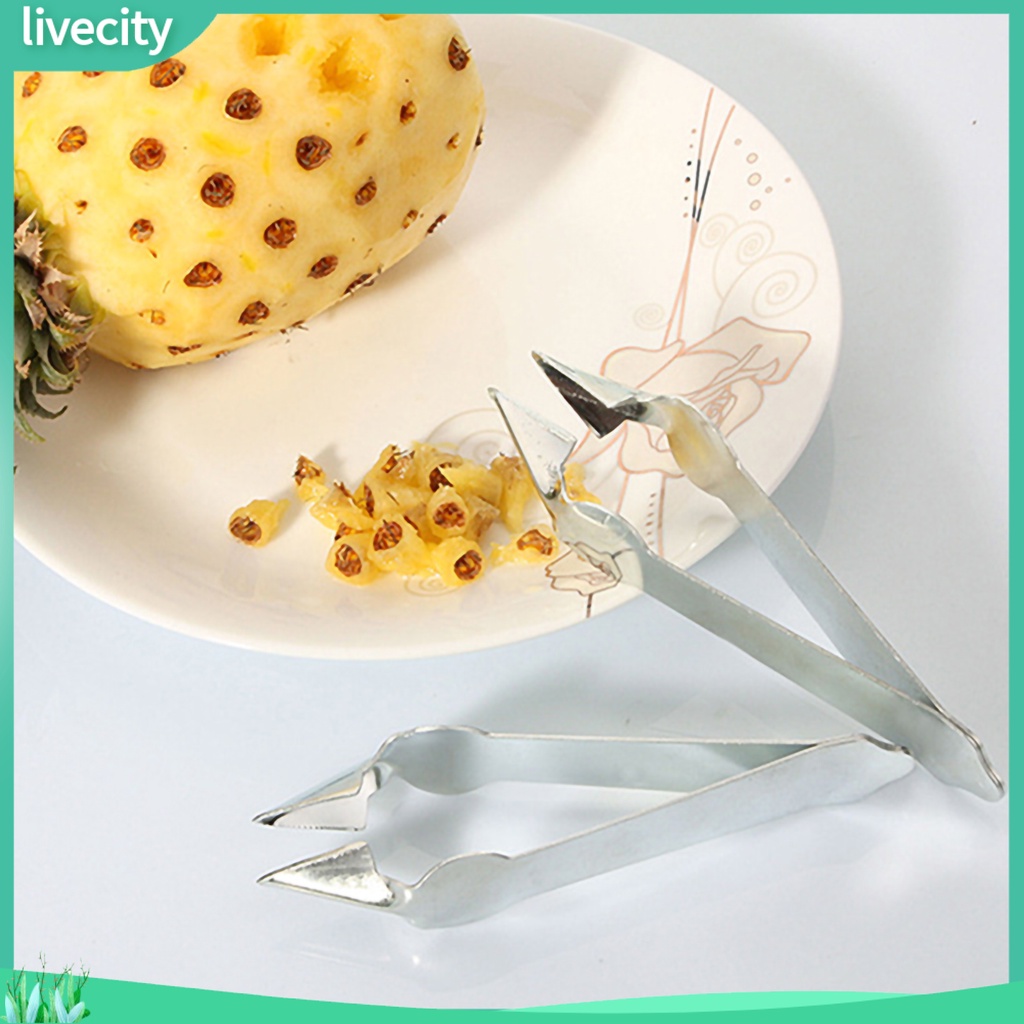 {livecity} Pineapple Eye Peeler V Shape Anti-rust Stainless Steel ...