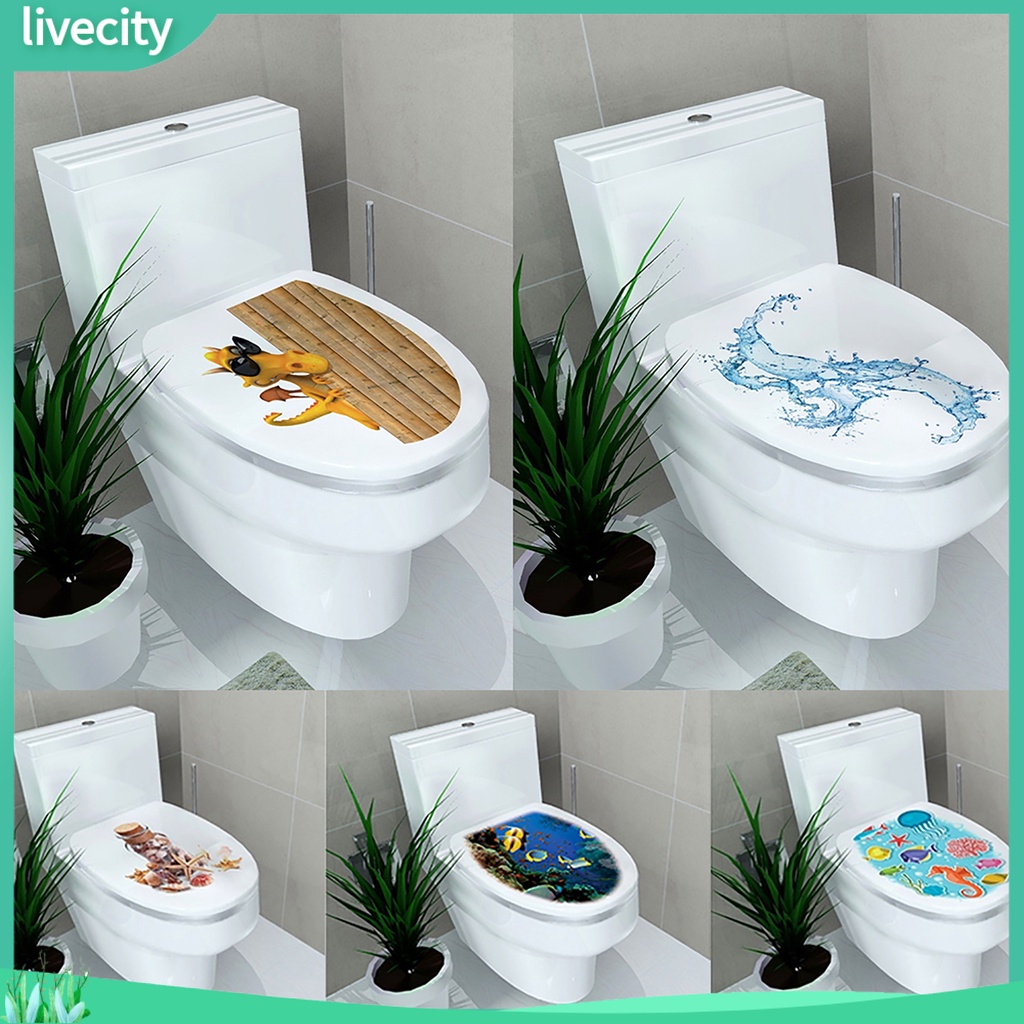 {livecity} Transparent Water Waterproof Toilet Nightstool Sticker ...