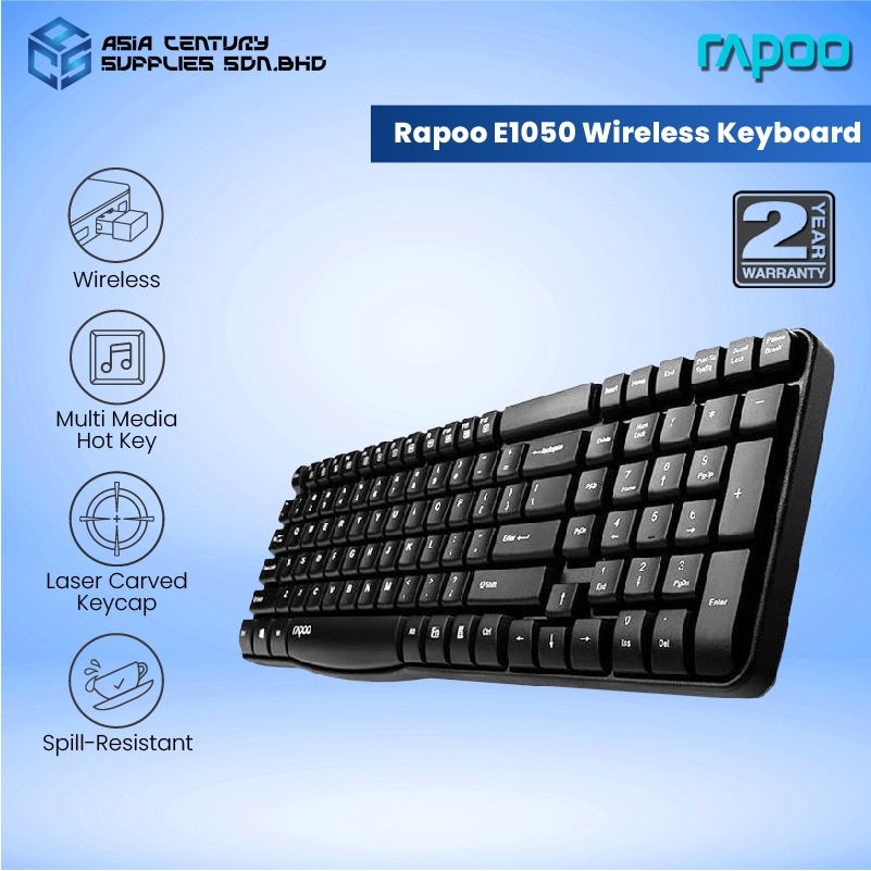 Rapoo E1050 2.4Ghz Wireless Keyboard / Rapoo Wireless Connection ...