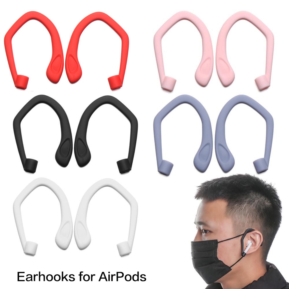 Silicone Anti-lost Ear Hook Earphone Holders Earhook For Apple AirPods ...