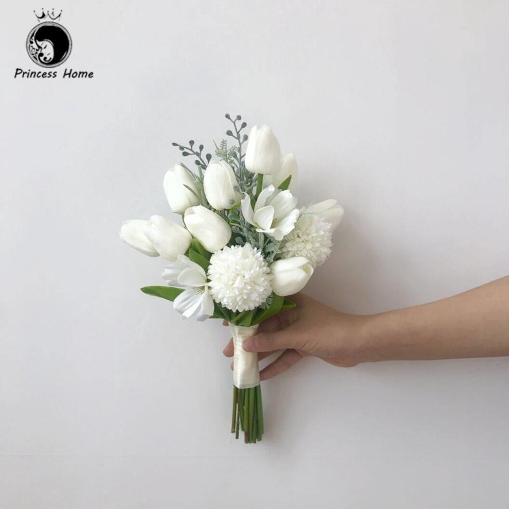 bride Bridal simulation hand bouquet orchid tulip small fresh style ...