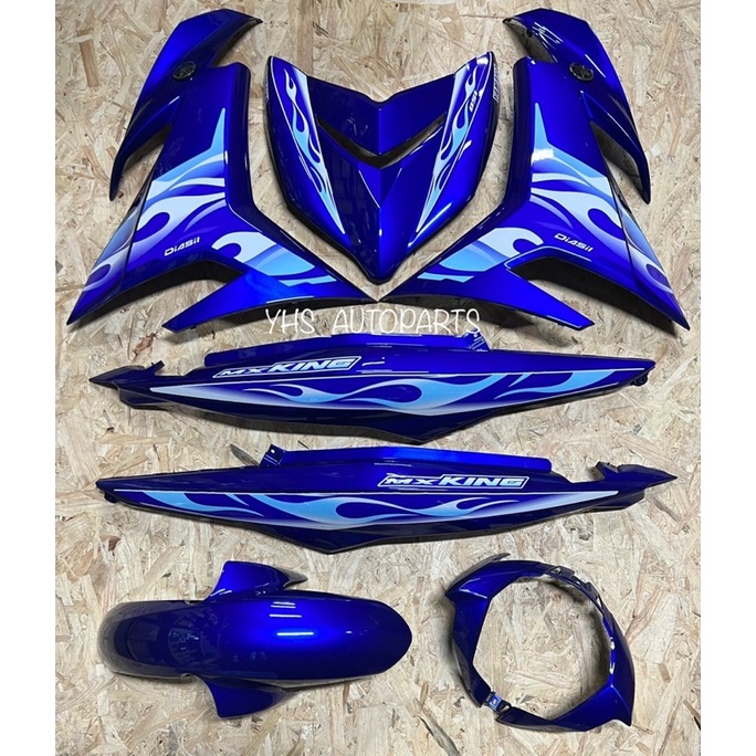 Coverset Y15 V1/V2 MX King Edisi Api Fire Flame Edition Stripe Custom ...