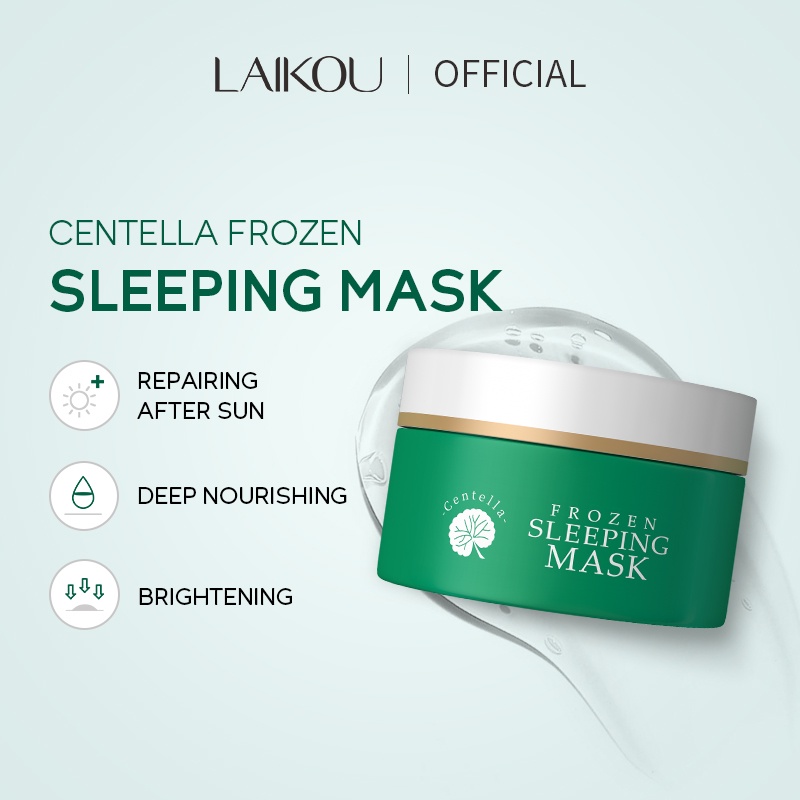 LAIKOU Centella Frozen Sleeping Mask Brightening Night Cream Soothing ...