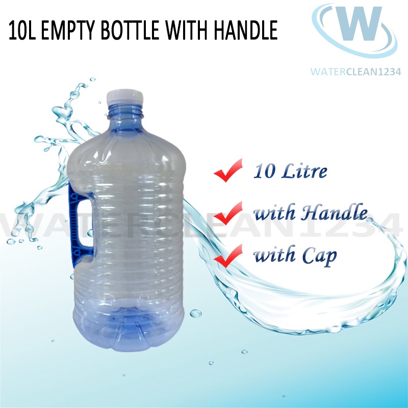 10 LITRE EMPTY BOTTLE WITH HANDLE ( 1 BOTTLE 1 CAP ) | Shopee Malaysia