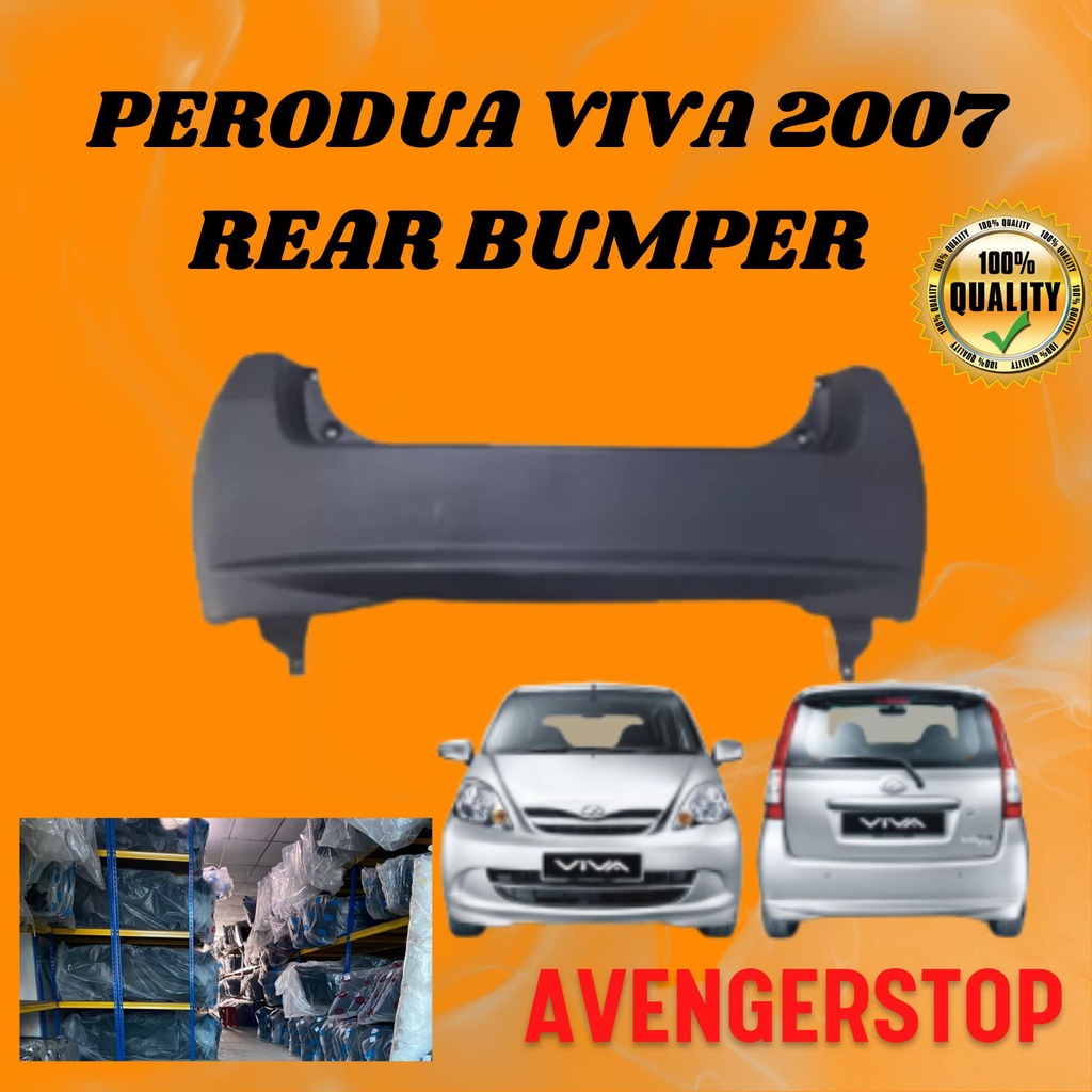 PERODUA VIVA 2007 REAR BUMPER BELAKANG PP MATERIAL NEW HIGH QUALITY ...