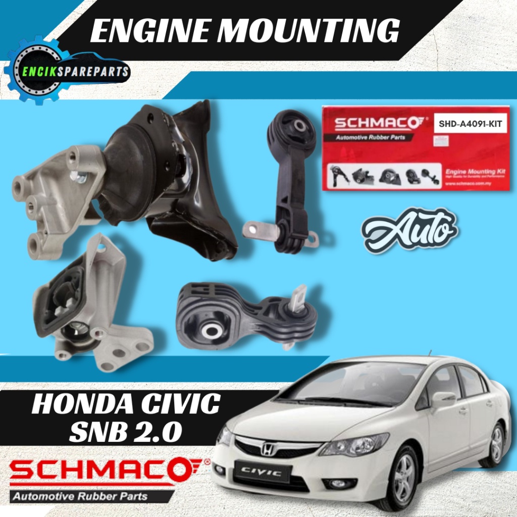 Honda Civic Snb 2.0 (Auto) Schmaco Engine Mounting Kit Set | Shopee ...