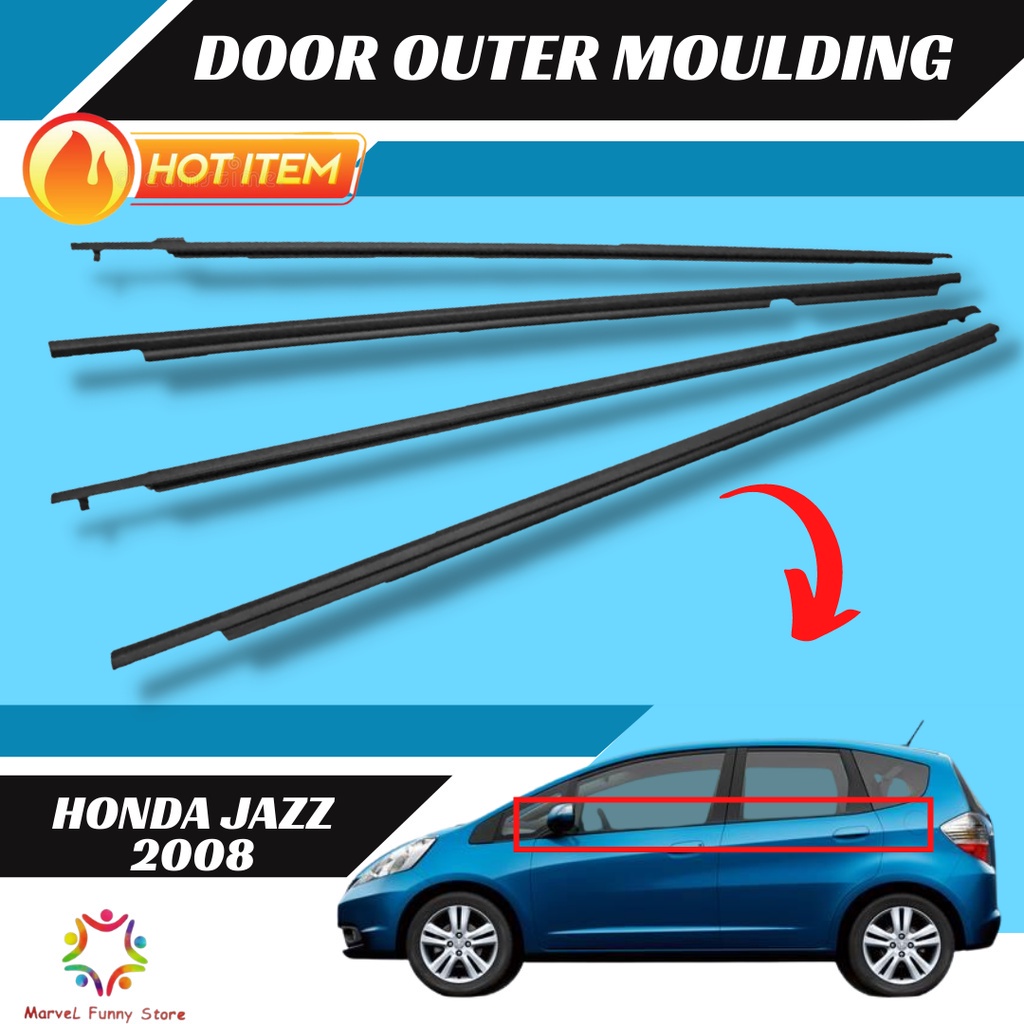 Honda Jazz 2008 Moulding window rubber getah pintu getah cermin door ...