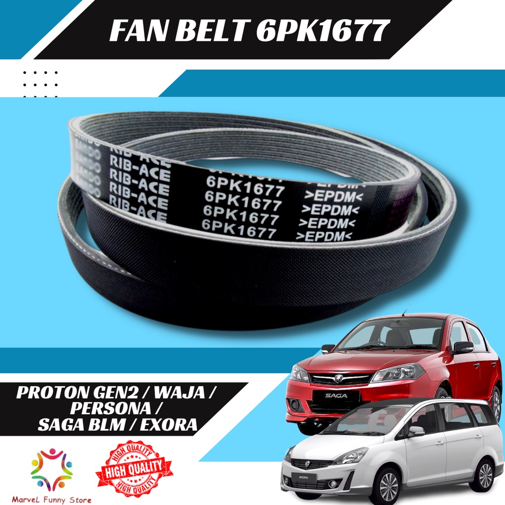 Proton Gen2 Waja Pesona Saga Blm Exora Fan Belt 6Pk1677 | Shopee Malaysia