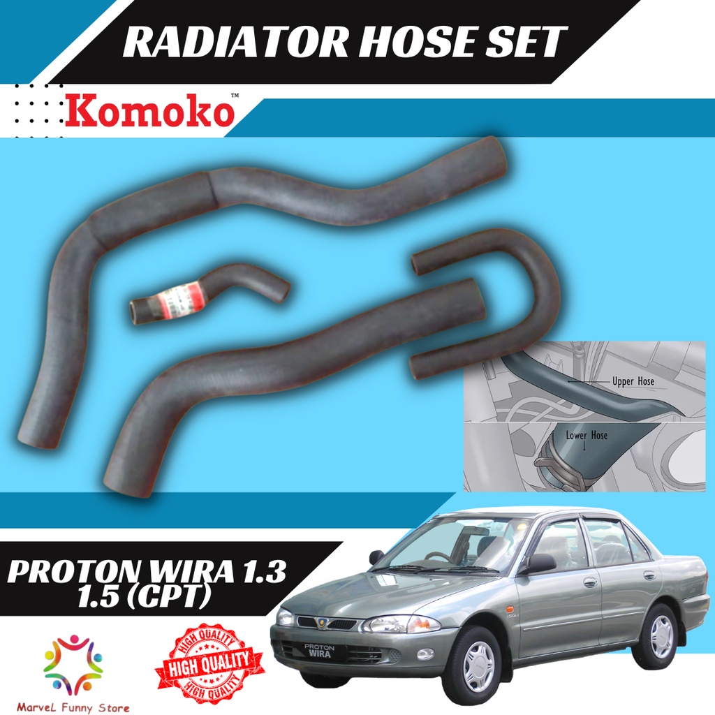 Proton Wira 1.3 1.5 Cpt / Vdo Radiator Hose Set | Shopee Malaysia