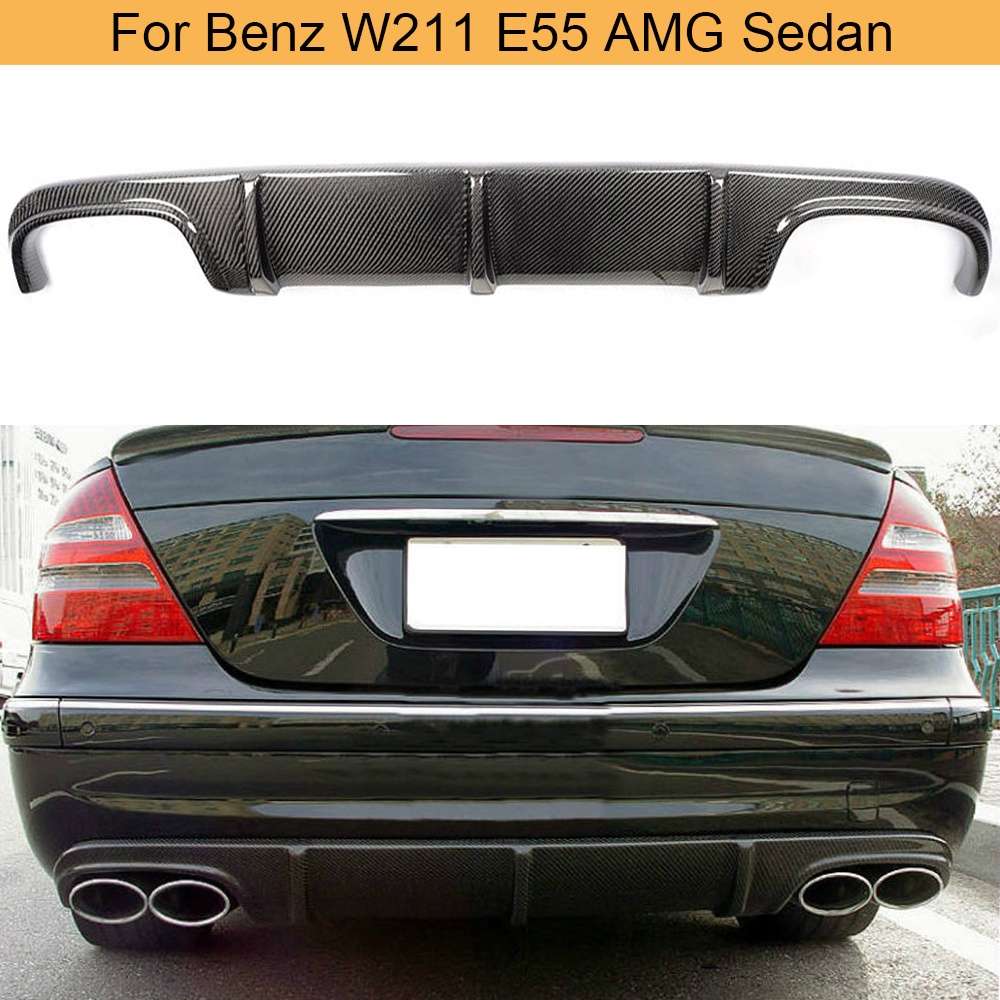 Carbon Fiber Rear Bumper Diffuser Lip for Mercedes Benz E Class W211 ...