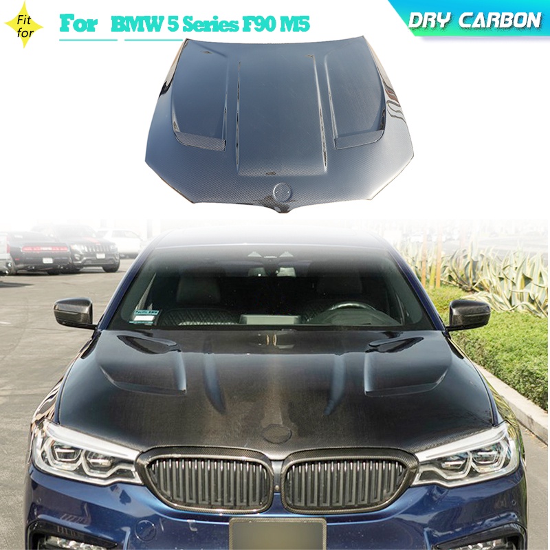 Dry Carbon Car Front Engine Hood Cover For BMW 5 Series F90 M5 4-Door ...