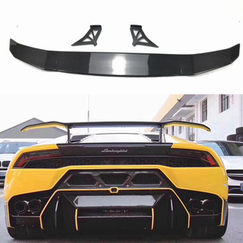 REAL CARBON FIBER REAR WING TRUNK LIP SPOILER FOR Lamborghini Huracan ...