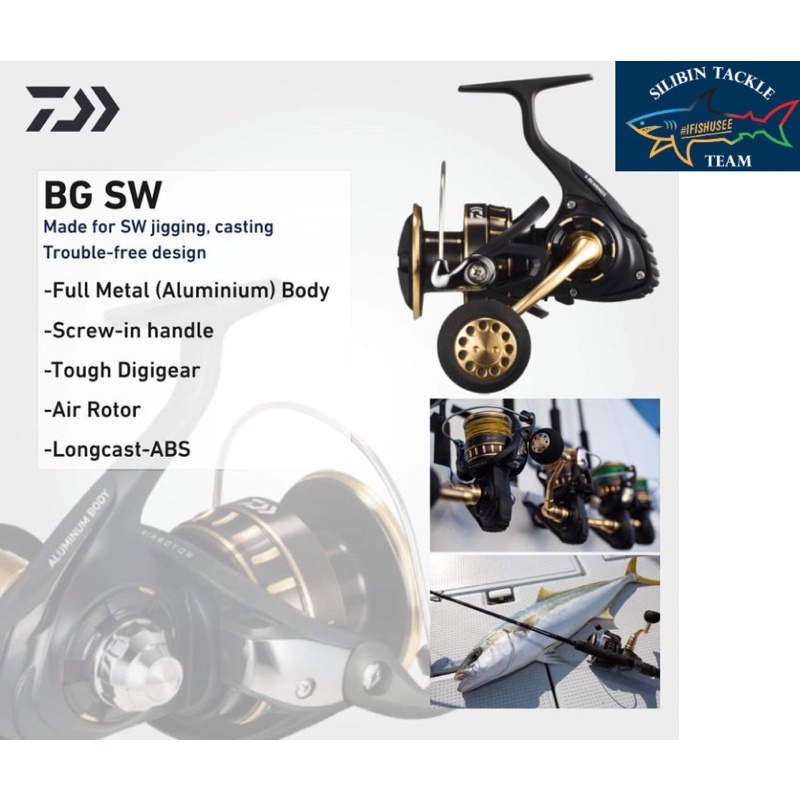 23 DAIWA New Model Fishing Reel BG SW 18000H 14000H 8000H 5000D-CXH 4000D-CXH Spinning Reel With ...