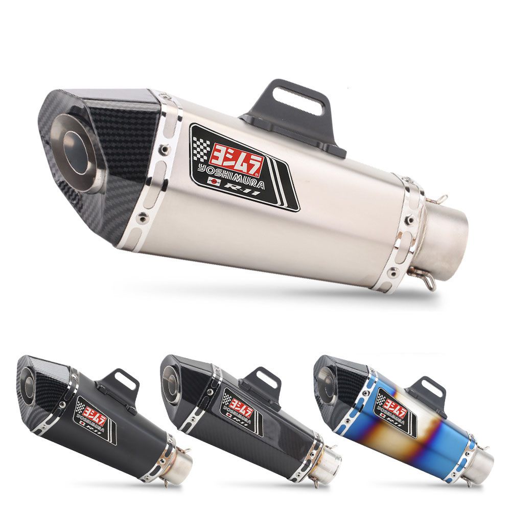 Universal Motorcycle Yoshimura R11 Exhaust Muffler Pipe Carbon fiber ...