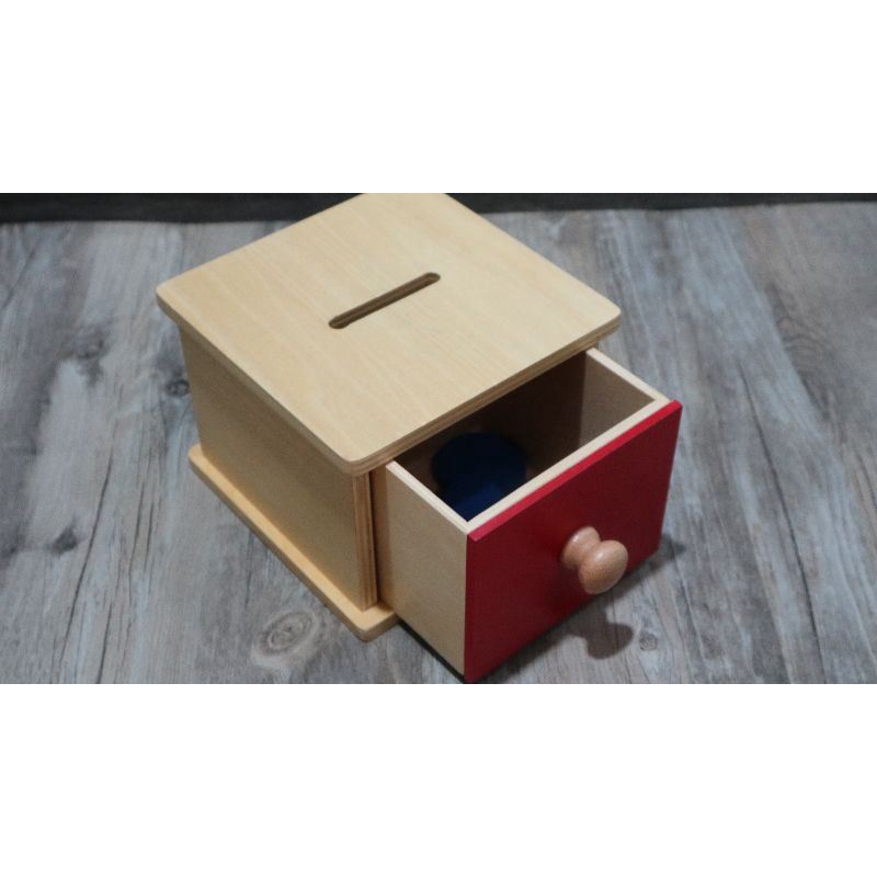 Montessori Coin Box education toy wooden toy infant toy sensory toy ...