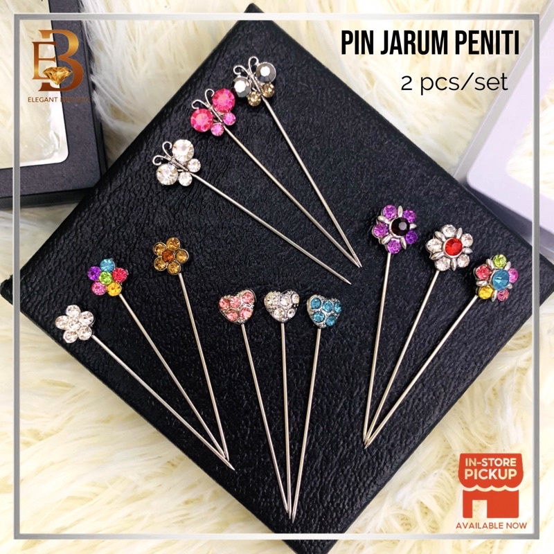 2pcs Sepasang kerongsang Pin Jarum Peniti Tudung Shawl Brooch Hijab ...