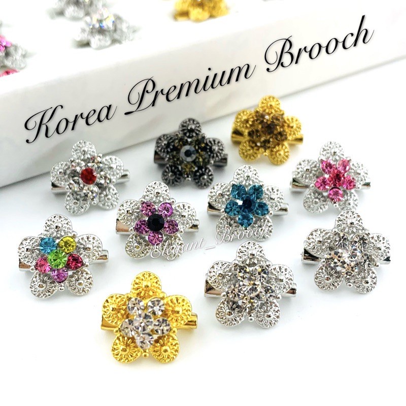 Elegant Brooch 10pcs Korea Premium Baby Brooch Bunga Kerongsang Dagu ...