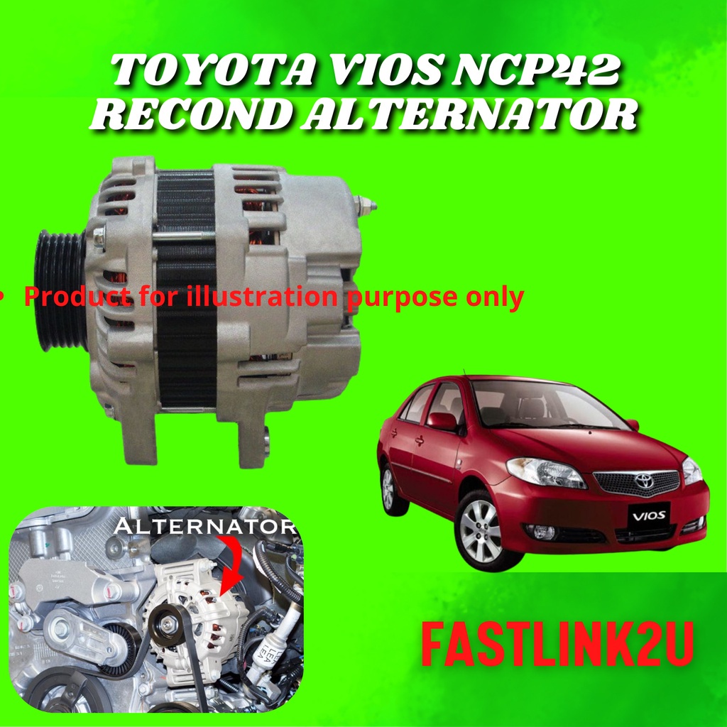 Fastlink Toyota Vios Ncp42 2003 - 2006 Alternator 3Pin New Recond ...