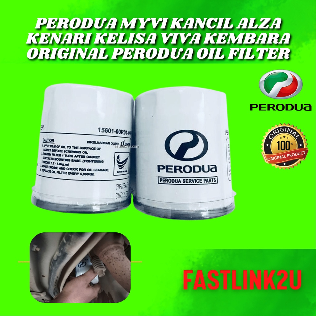 Original Perodua Myvi Kancil Alza Kelisa Kenari Viva Kembara Oil Filter ...