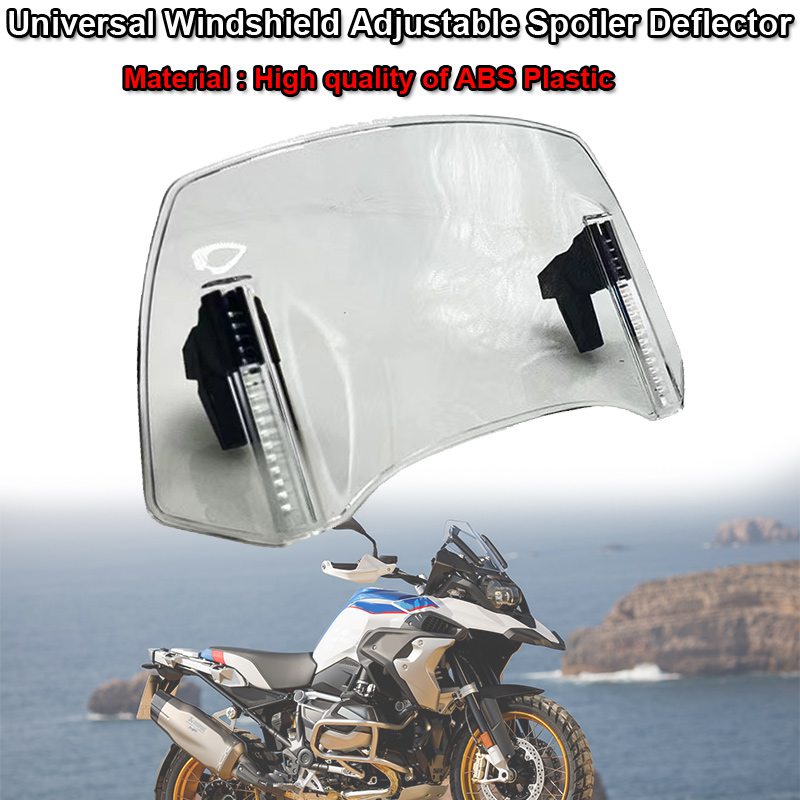 Reduces Helmet Buffeting Windscreen Add-on Motorcycle Windshield ...