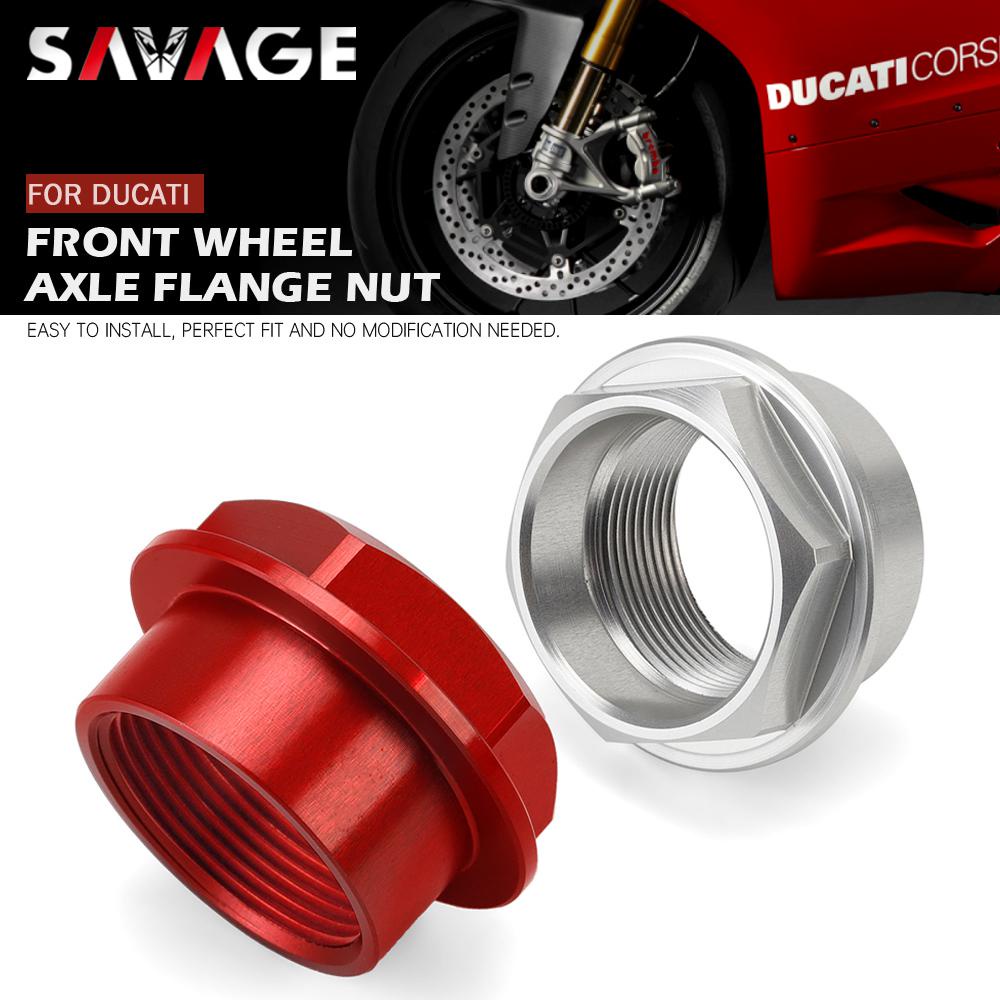 Front Wheel Axle Flange Nut For DUCATI Scrambler 400 800 1100 Streetfighter 848/EVO Monster 1200 ...