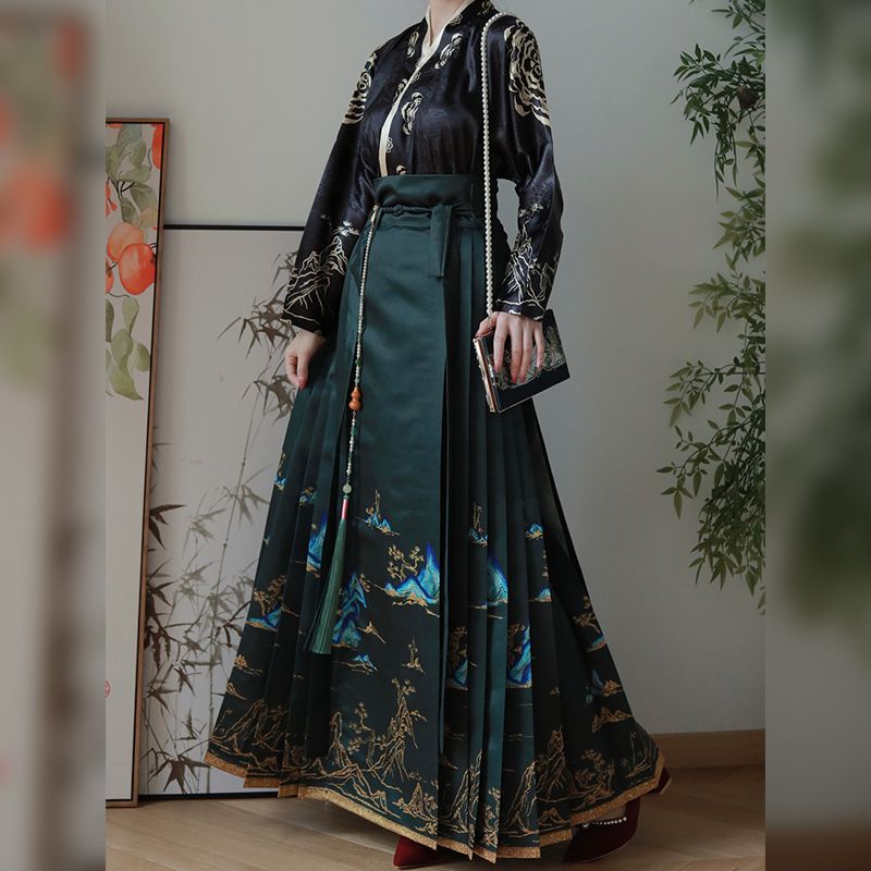 Hanfu tsaochow qixin month sleeve wanli Jiang Shanchun thin of ai Cao Zhou Xinyue female Song ...