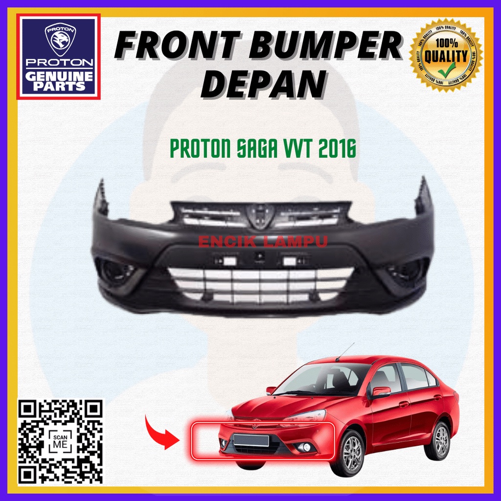**FASTLINK PROTON SAGA VVT 2016 FRONT BUMPER DEPAN 100% HIGH QUALITY PP ...