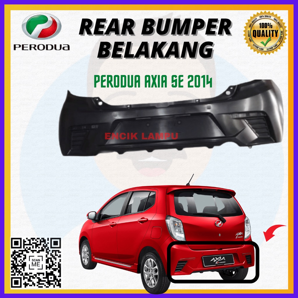 PERODUA AXIA 2014 - 2019 SE REAR BUMPER NEW 100% NEW HIGH QUALITY ...