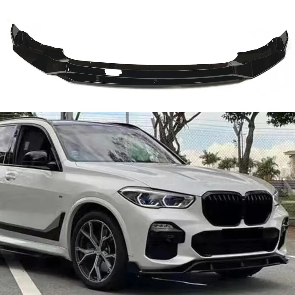 For BMW X5 G05 2019-2022 Car Front Bumper Spoiler Lip Kit Glossy Black ...