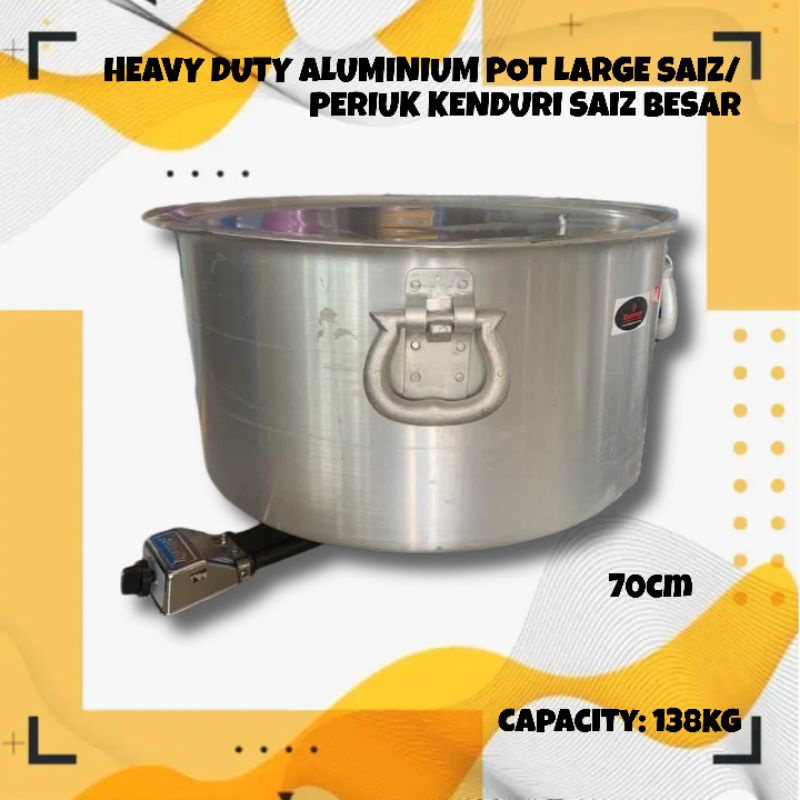 Periuk Belanga Kenduri Heavy Duty Saiz Besar 70cm. Jenama Double Lion ...