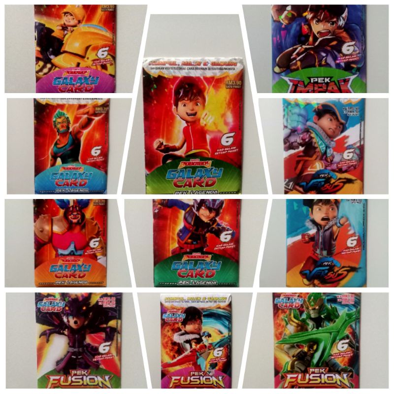 KAD BOBOIBOY GALAXY (PEK PELBAGAI) | Shopee Malaysia