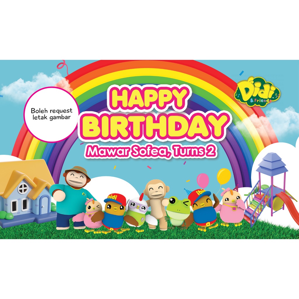 Didi & Friends - Print Banner Birthday / Hari Jadi Murah Harga Kilang ...