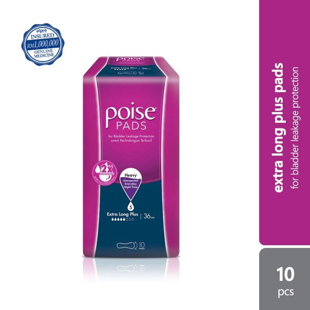 Poise Pads Extra Long Plus 10s | Shopee Malaysia