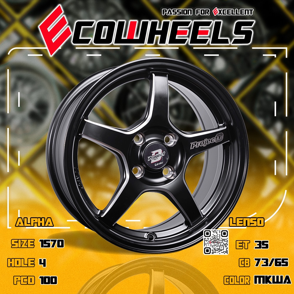 Original LENSO Wheels | PROJECT-D ALPHA 15 Inch 4H100 | Shopee Malaysia