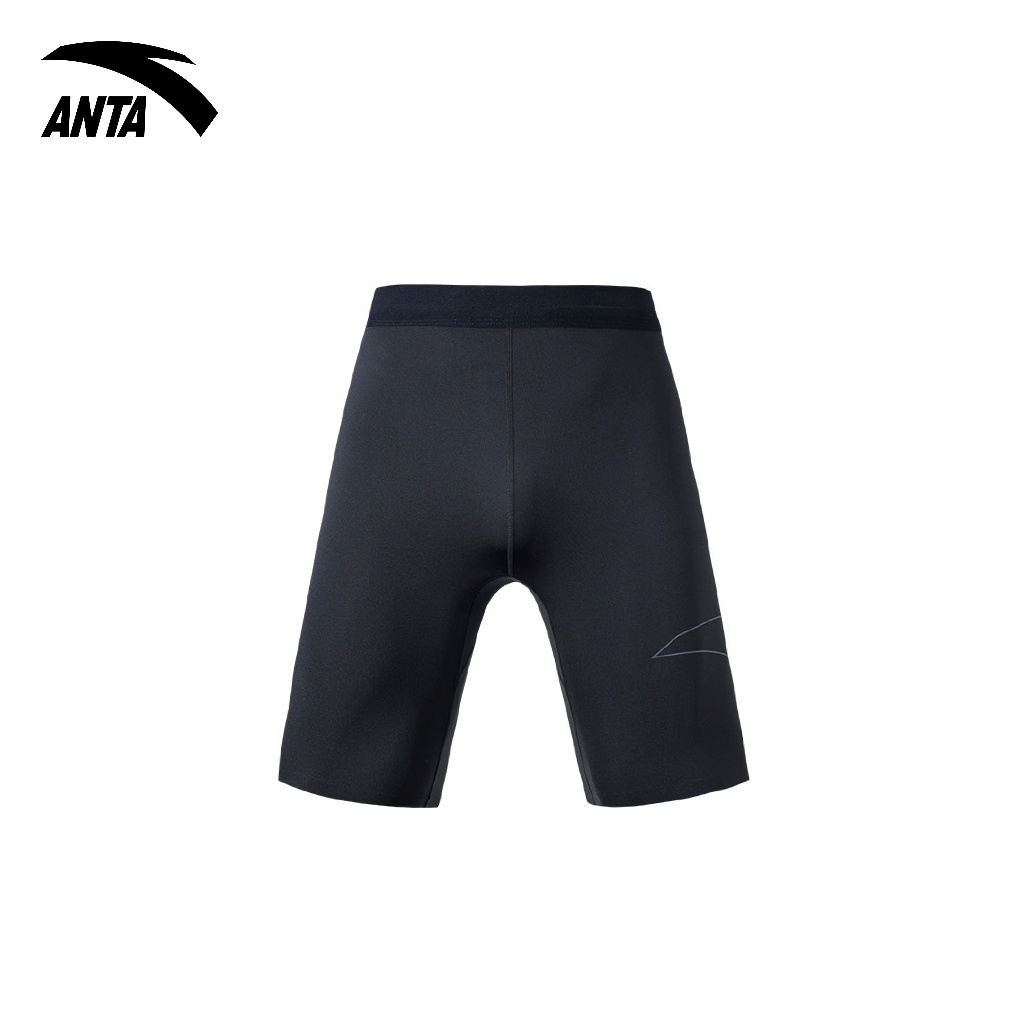 ANTA Men A-COOL ANTA RUNNING Tight Half Pants-Black (Seluar Sukan ...