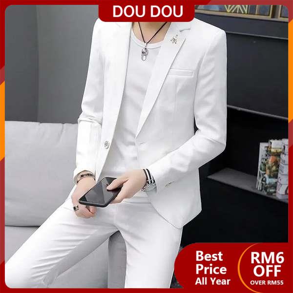 jas pengantin pria mensuit jasket pria keren Sut kasual lelaki gaya ...