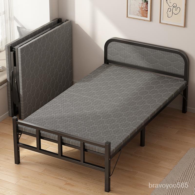 Foldable Bed Frame Single Bed Portable Office Bed Nap Bed Convenient to ...